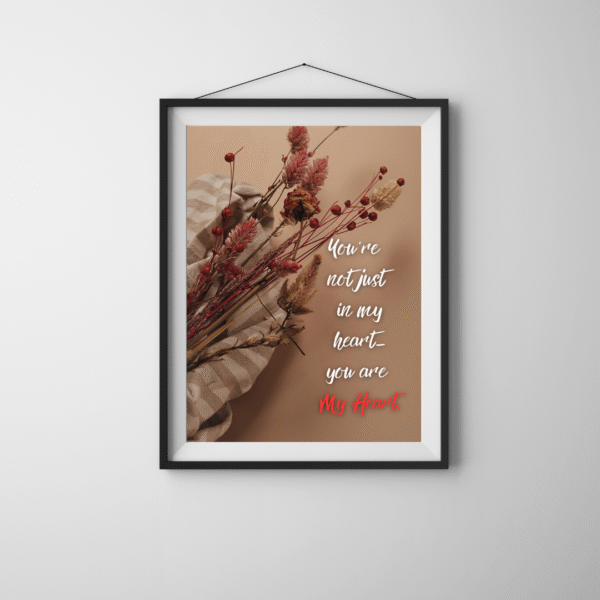 Romantic Quote Wall Art – “You Are My Heart” Printable Decor | Digital ...